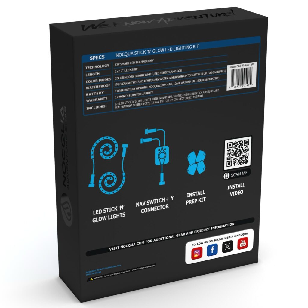 Nocqua Stick ‘N’ Glow NAV Lights Kit | Nocqua Adventure Gear